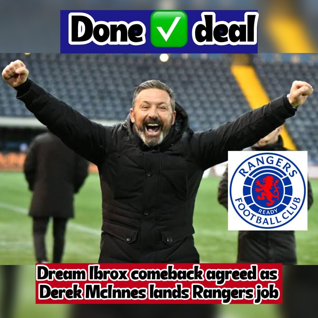 Breaking news: Derek McInnes agrees blockbuster Rangers move to become ...